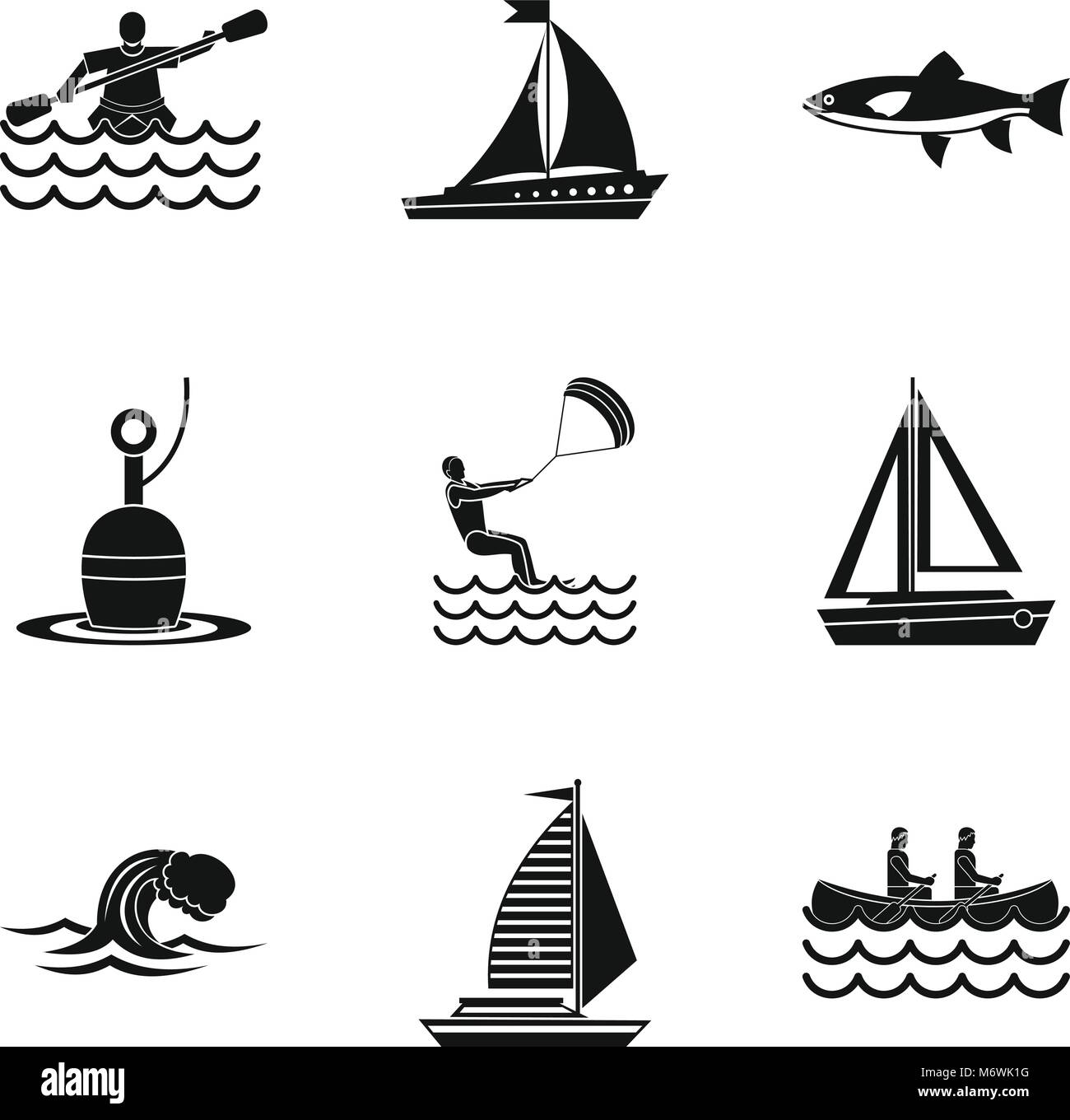 State of water icons set, simple style Stock Vector Image & Art - Alamy