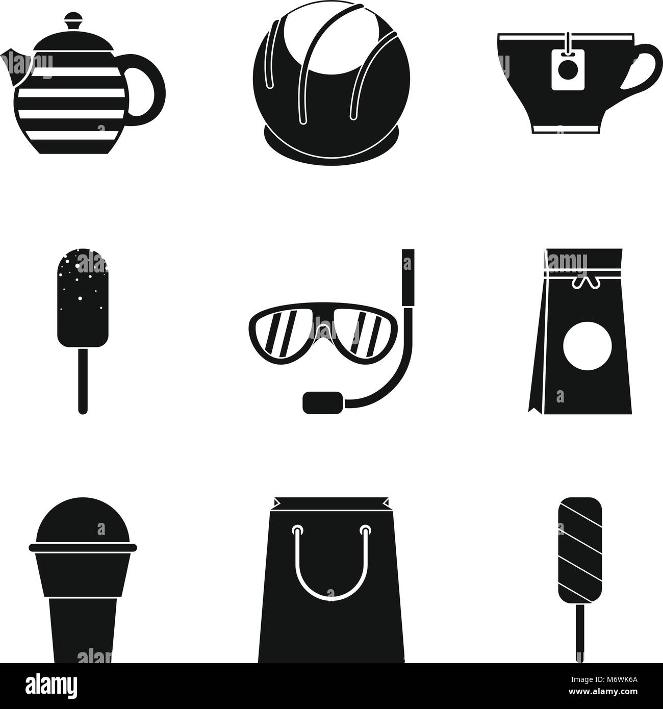 Sundae icons set, simple style Stock Vector Image & Art - Alamy