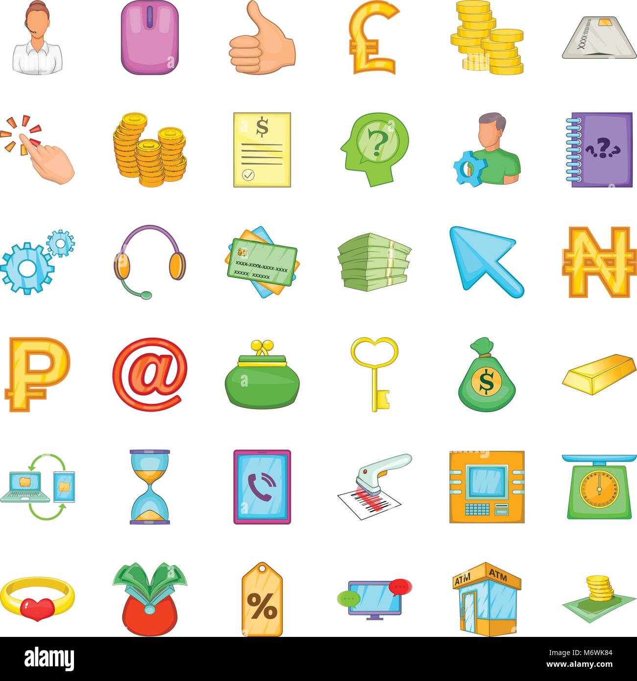 Money balance icons set, cartoon style Stock Vector Image & Art - Alamy