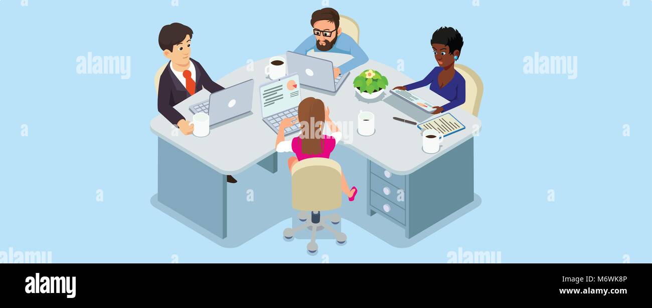 Office banner, cartoon style Stock Vector Image & Art - Alamy