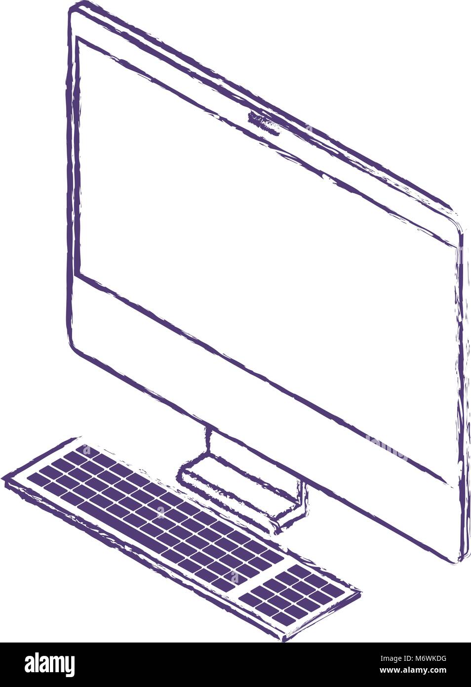 computer desktop isometric icon Stock Vector Image & Art - Alamy