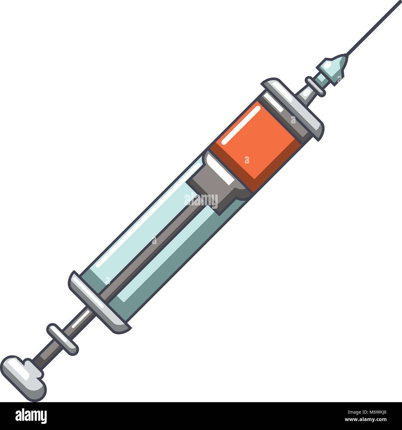 Medicine syringe icon, cartoon style Stock Vector Image & Art - Alamy