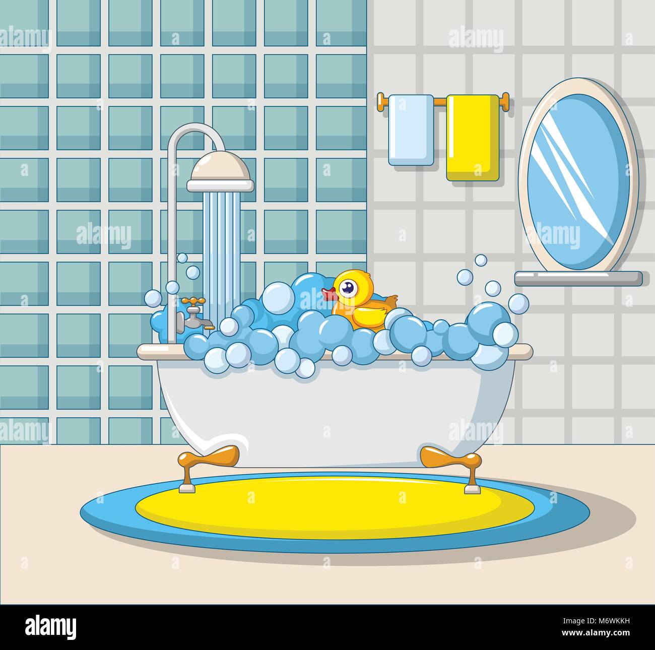 Bathroom interior icon, cartoon style Stock Vector Image & Art - Alamy