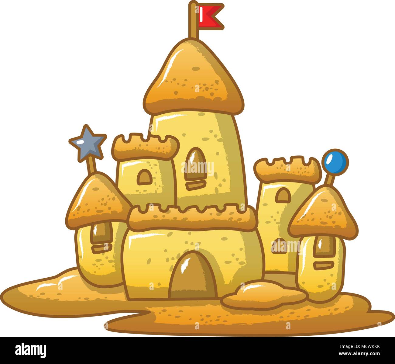 Big sand castle icon, cartoon style Stock Vector Image & Art - Alamy
