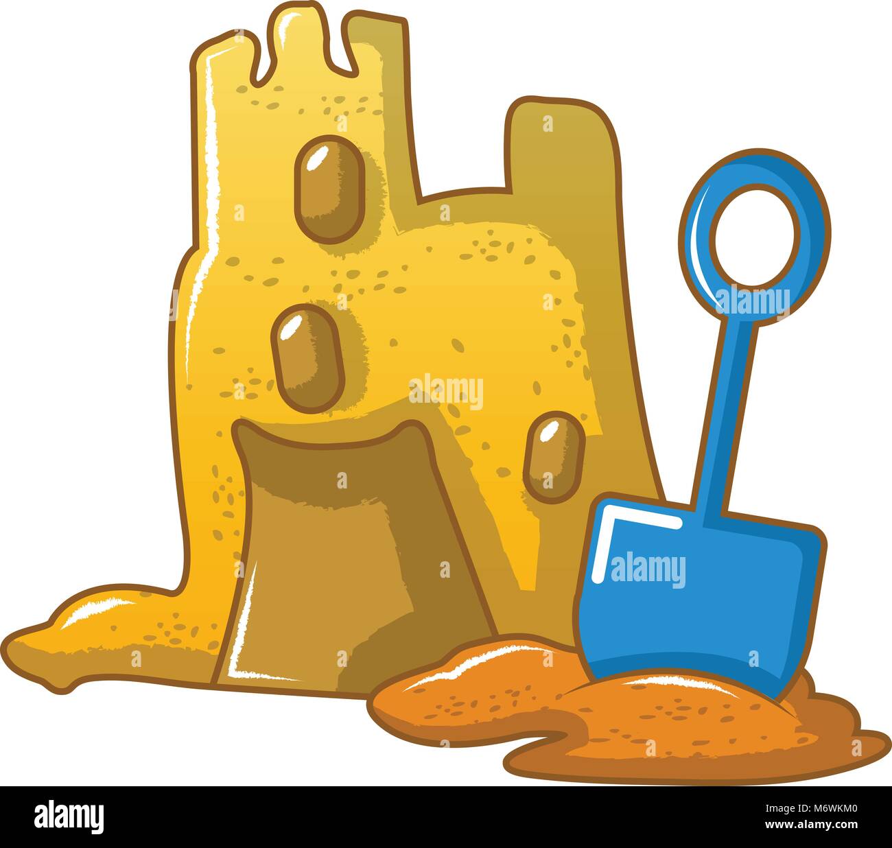 Kid sand castle icon, cartoon style Stock Vector Image & Art - Alamy