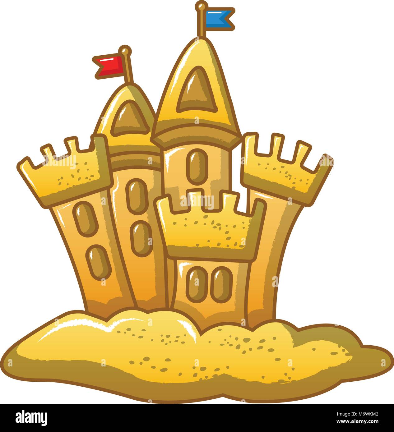 Built castle icon, cartoon style Stock Vector Image & Art - Alamy