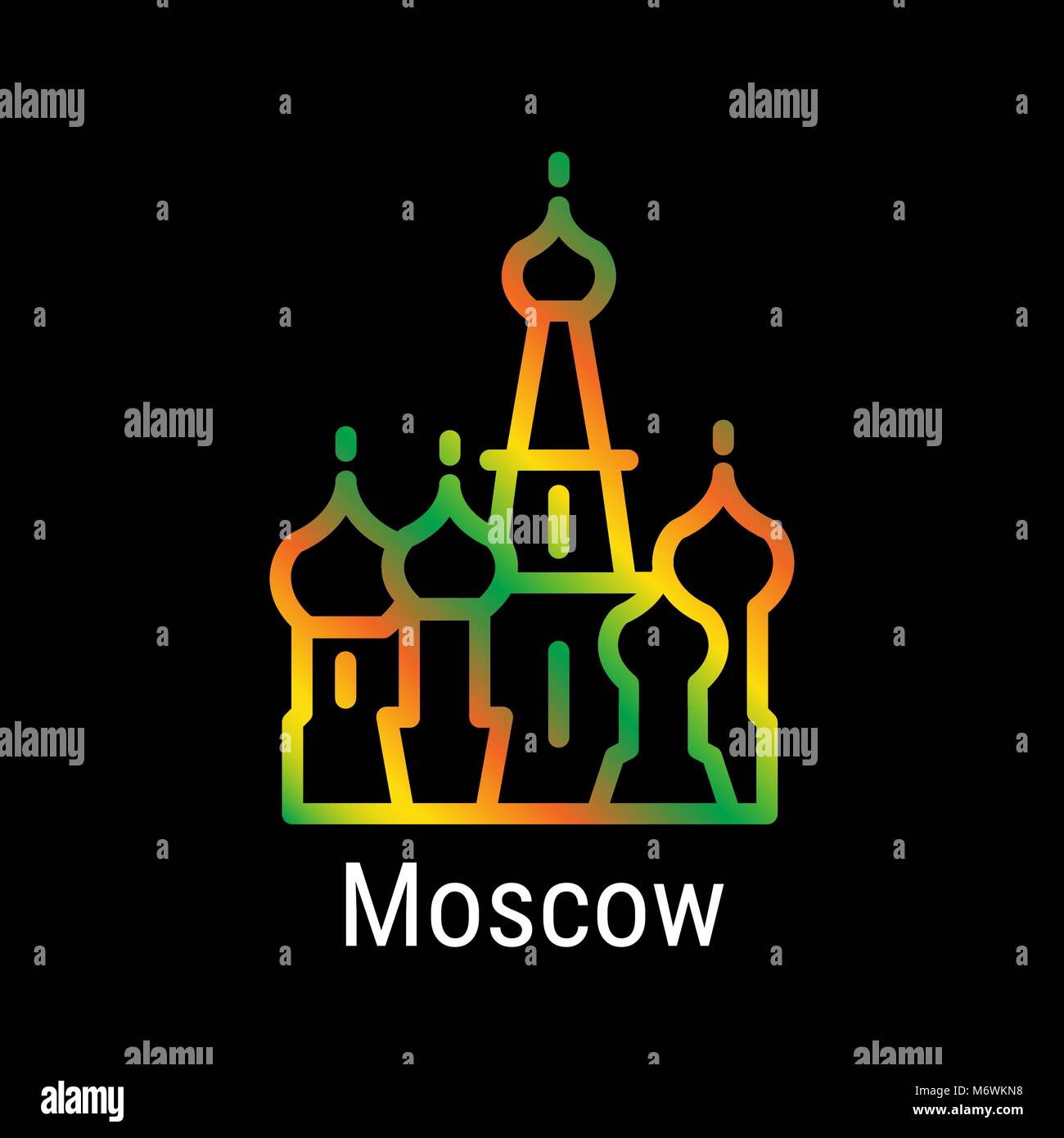 Russia moscow architecture line Stock Vector Images - Alamy