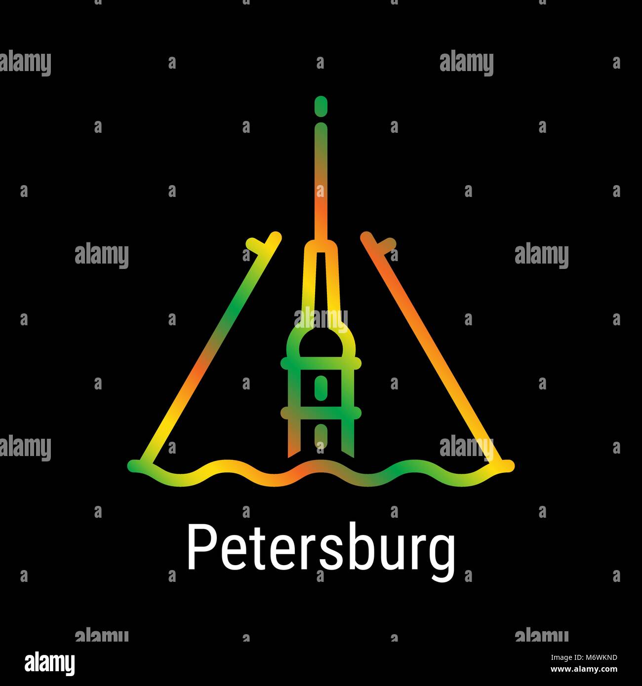 St petersburg landmark peter Stock Vector Images - Alamy