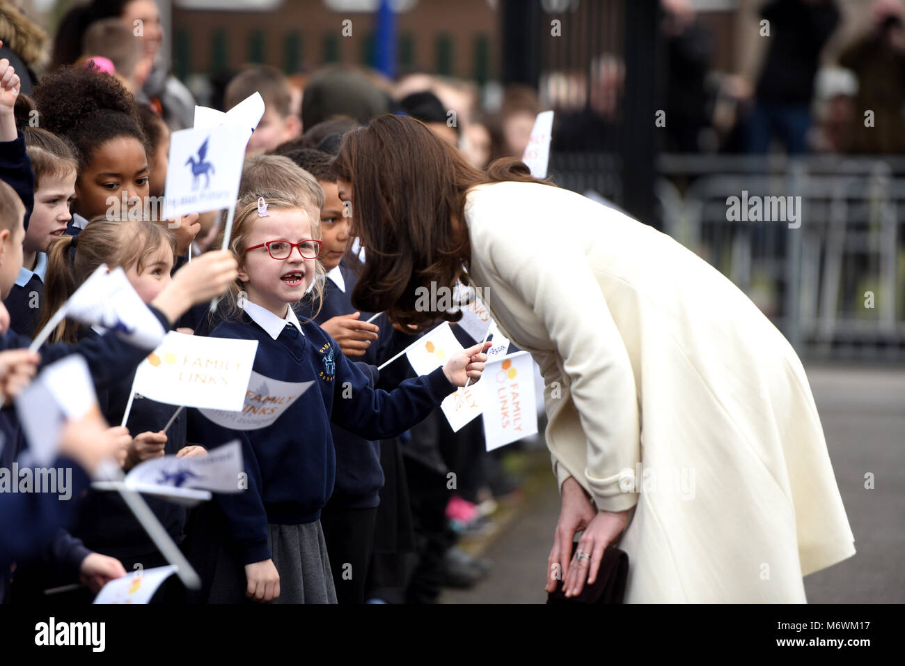 Duchess of Cambridge Kate Middleton at Pegasus School Oxford. Richard ...