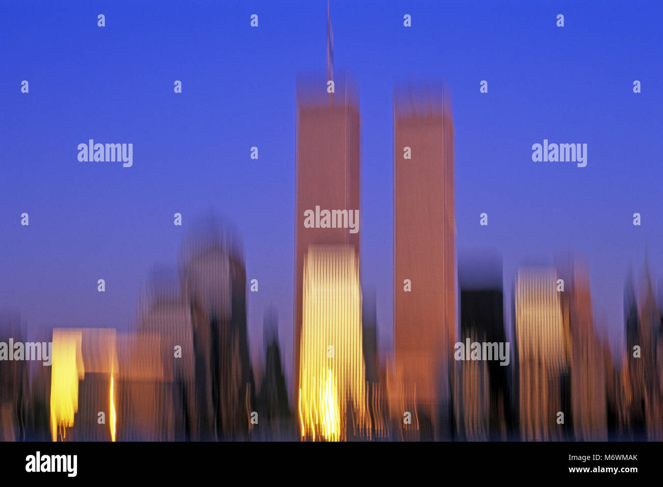 1998 HISTORICAL TWIN TOWERS (©MINORU YAMASAKI 1973) DOWNTOWN SKYLINE ...