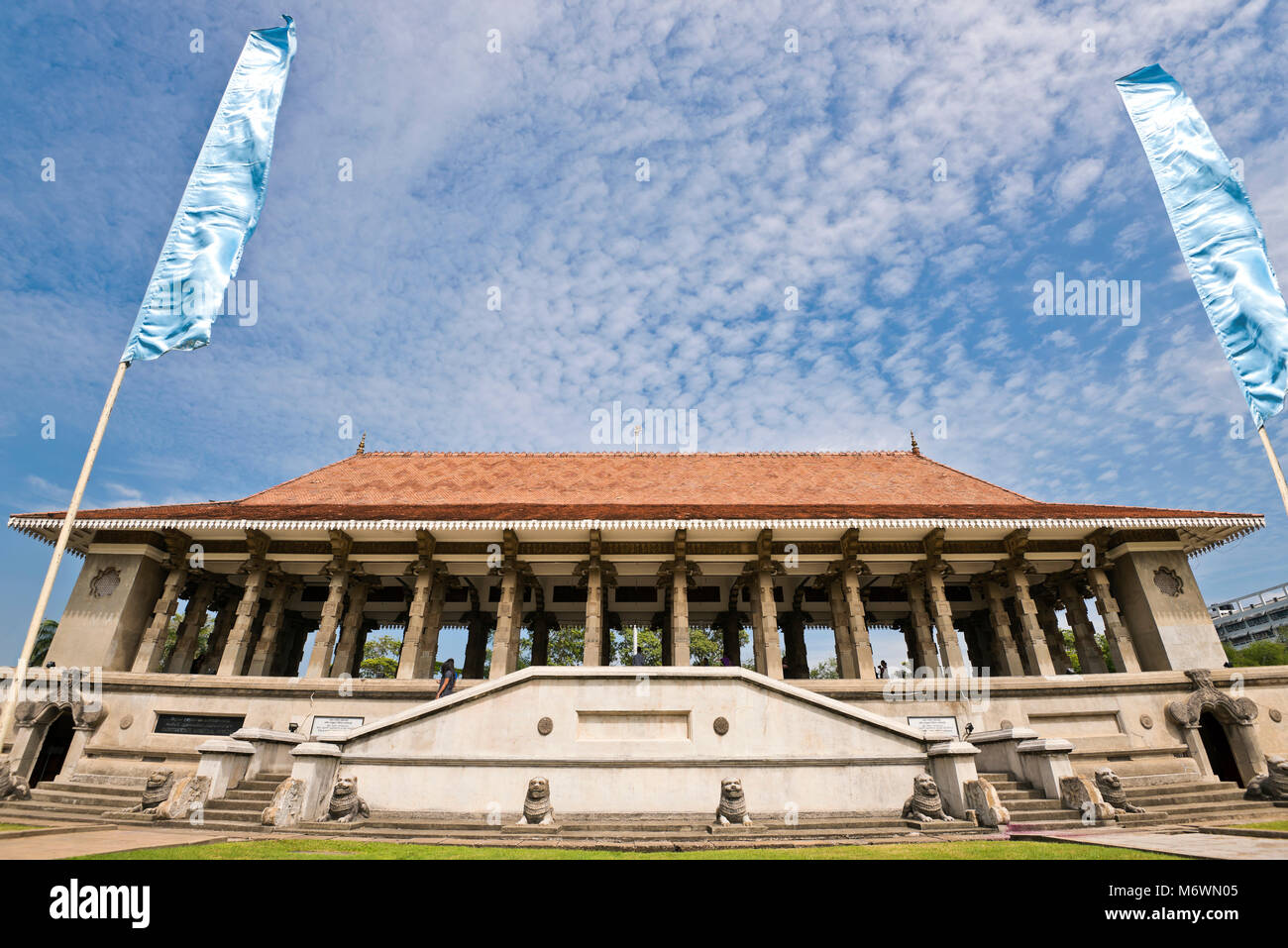 Horizontal view of the Independence Memorial Hall in Colombo, Sri Lanka ...