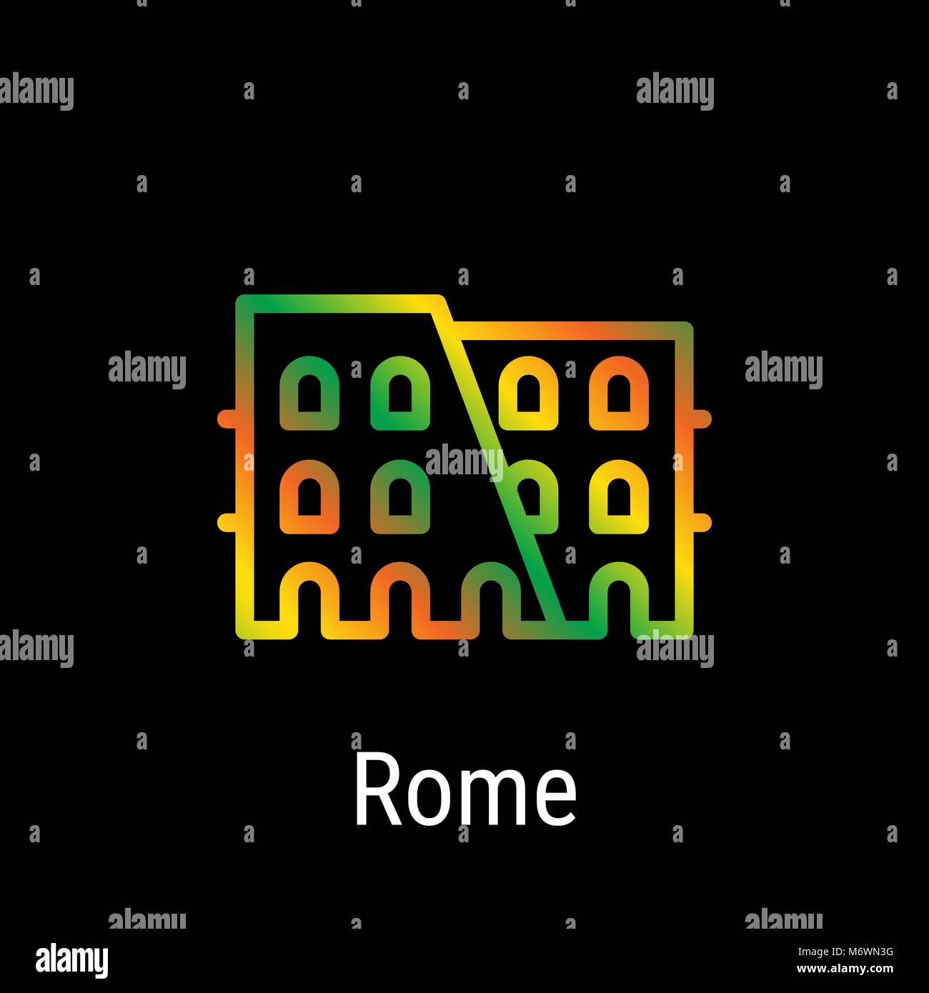 Rome, Italy Vector Line Icon Stock Vector Image & Art - Alamy