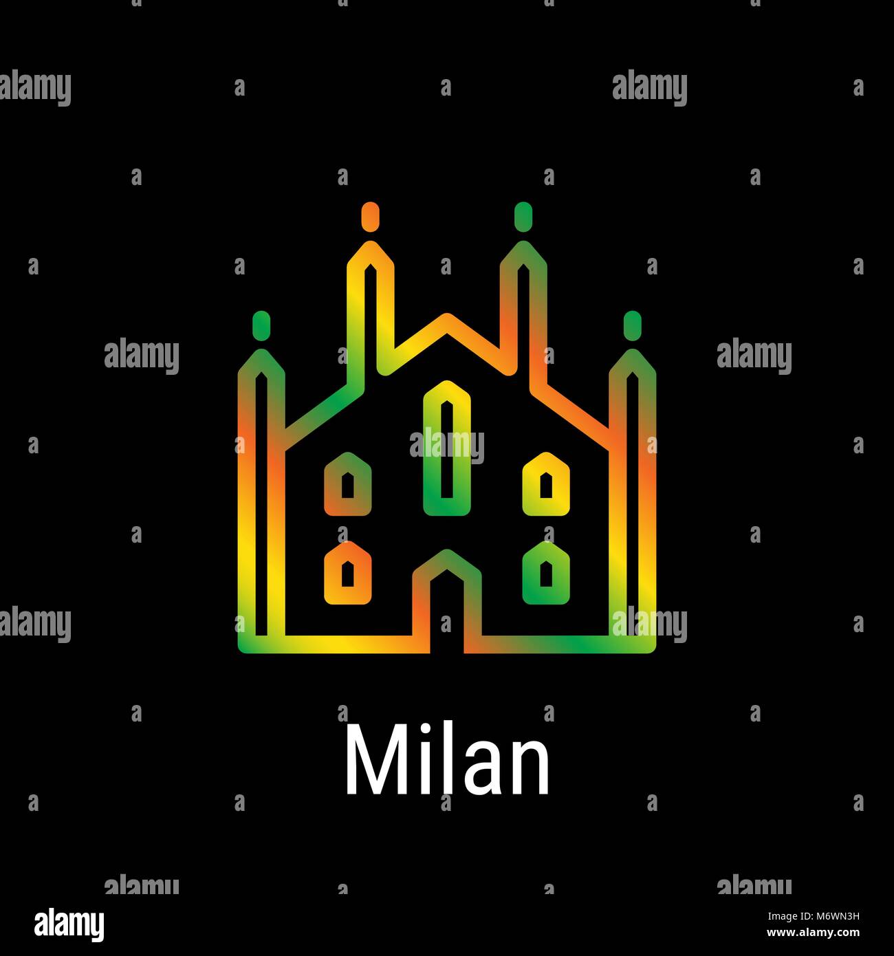 The icon of milan Stock Vector Images - Alamy