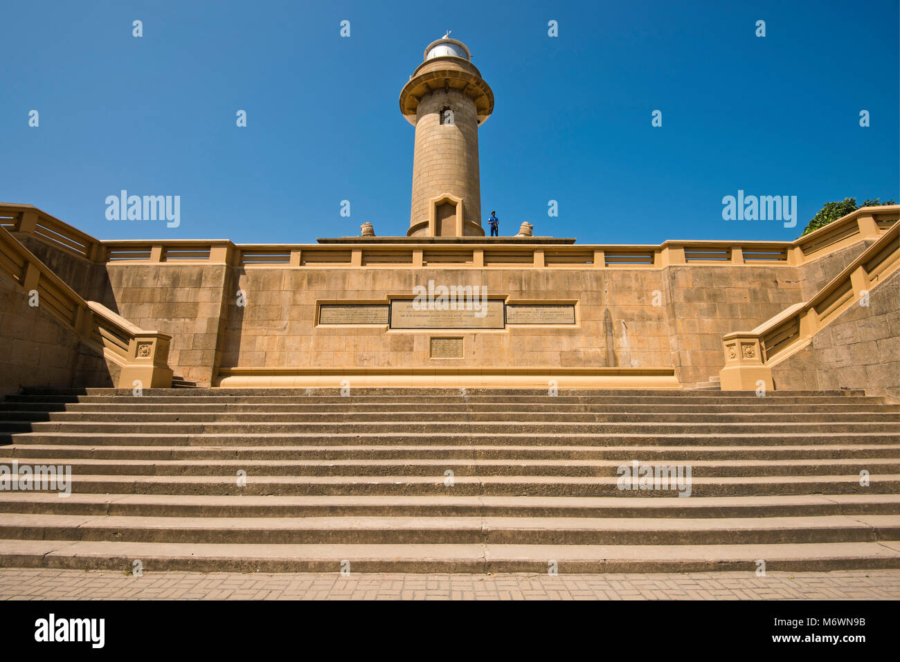 Horizontal view of the Galle Buck Lighthouse now unused due to being ...
