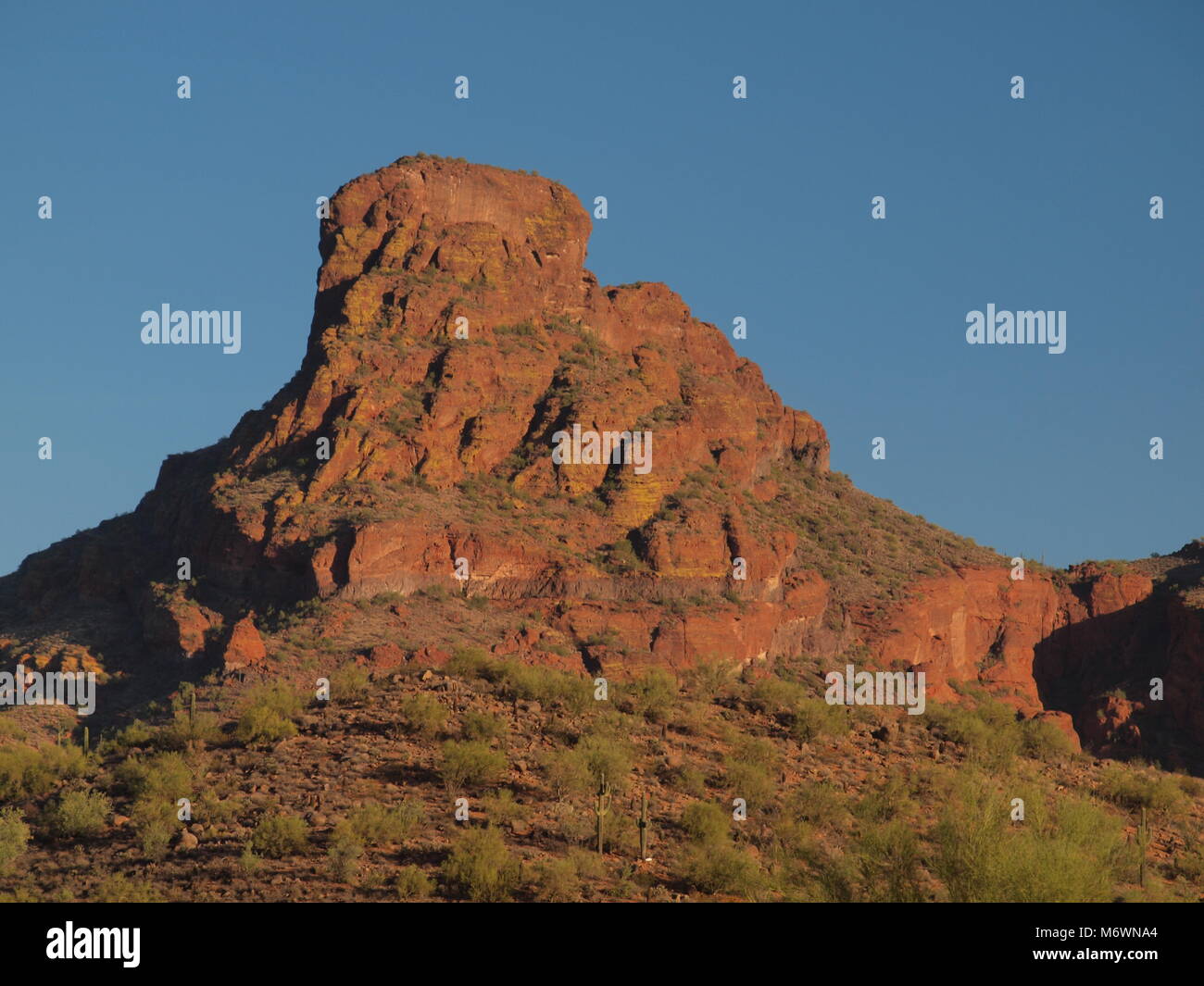 Mount McDowell, also known as Red Mountain, or FireRock Stock Photo - Alamy