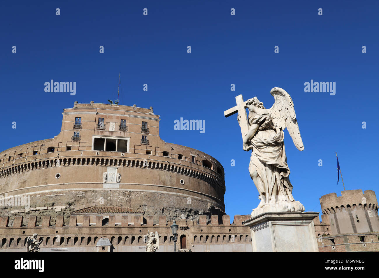 Saint Angelo Castle (Castel Sant'Angelo) in Rome Stock Photo - Alamy