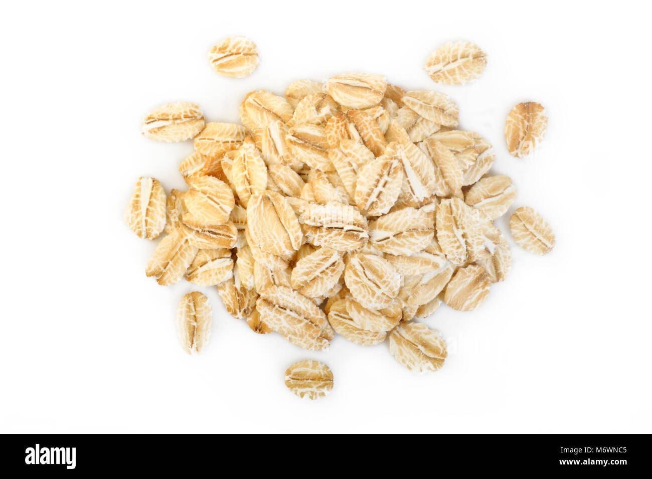 oat flakes isolated on white background Stock Photo - Alamy