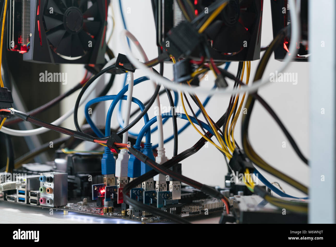 open rack for cryptocurrency mining includes graphics cards ...