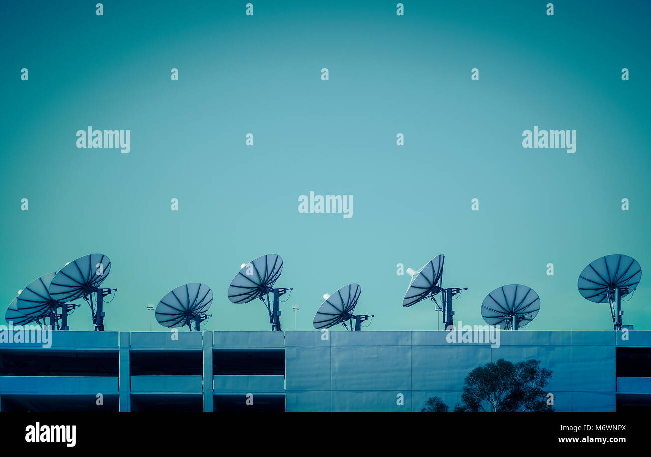 Skyline and satellite dishes hi-res stock photography and images - Alamy