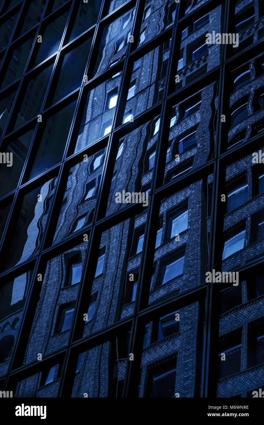 NYC Building Reflection Stock Photo - Alamy