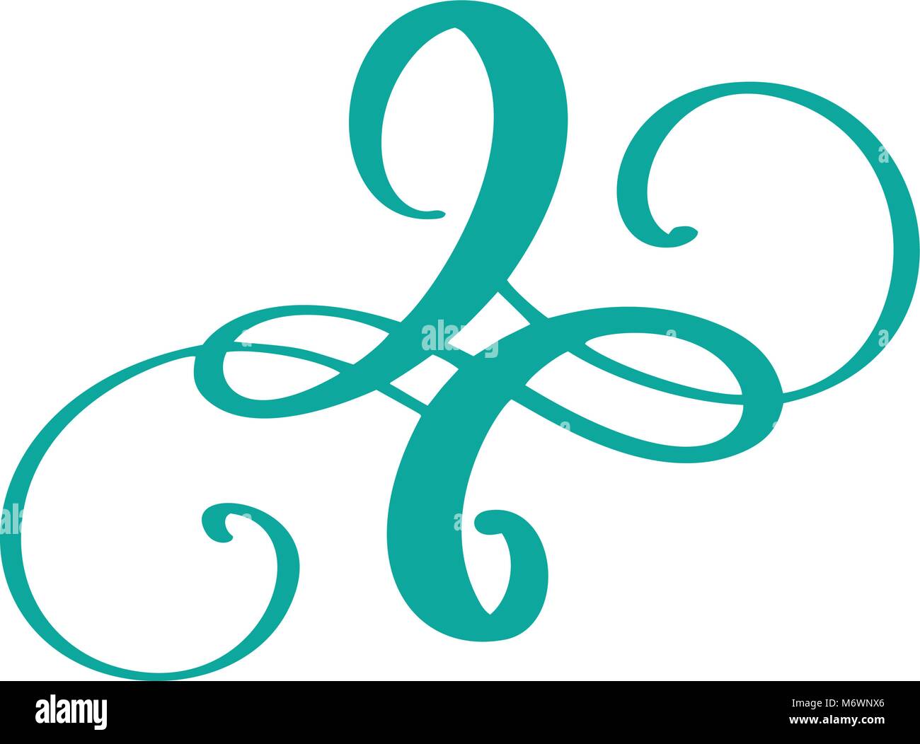 hand drawn flourish Calligraphy elements. Vector illustration Stock ...