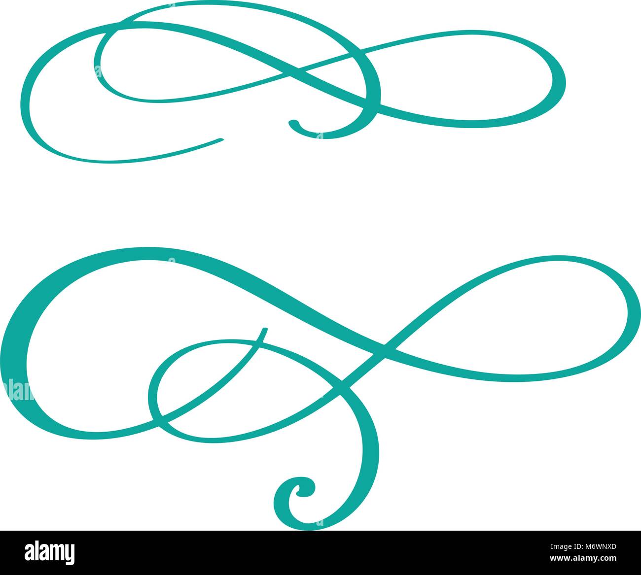 hand drawn flourish Calligraphy elements. Vector illustration Stock ...
