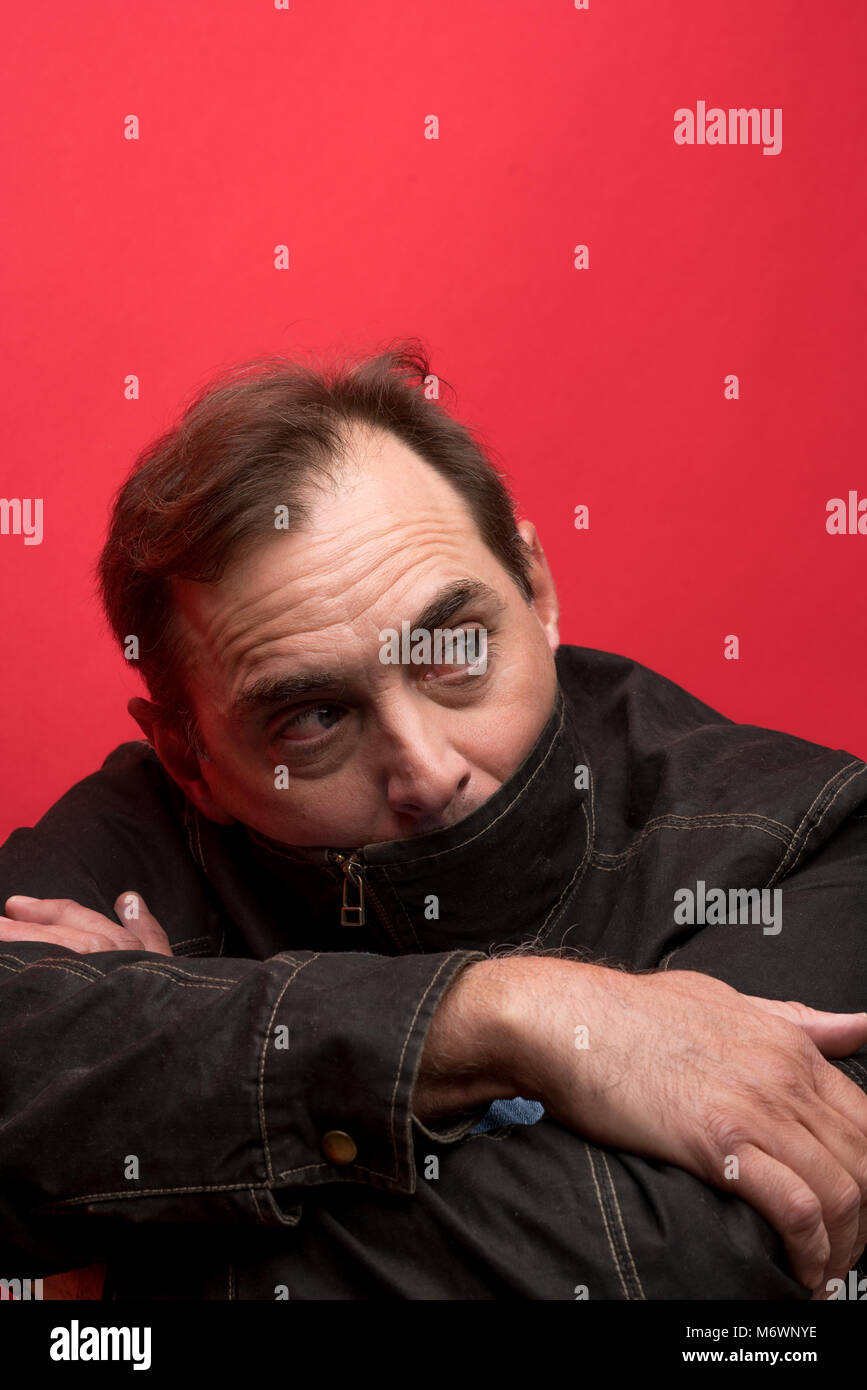 Stern man face hi-res stock photography and images - Alamy