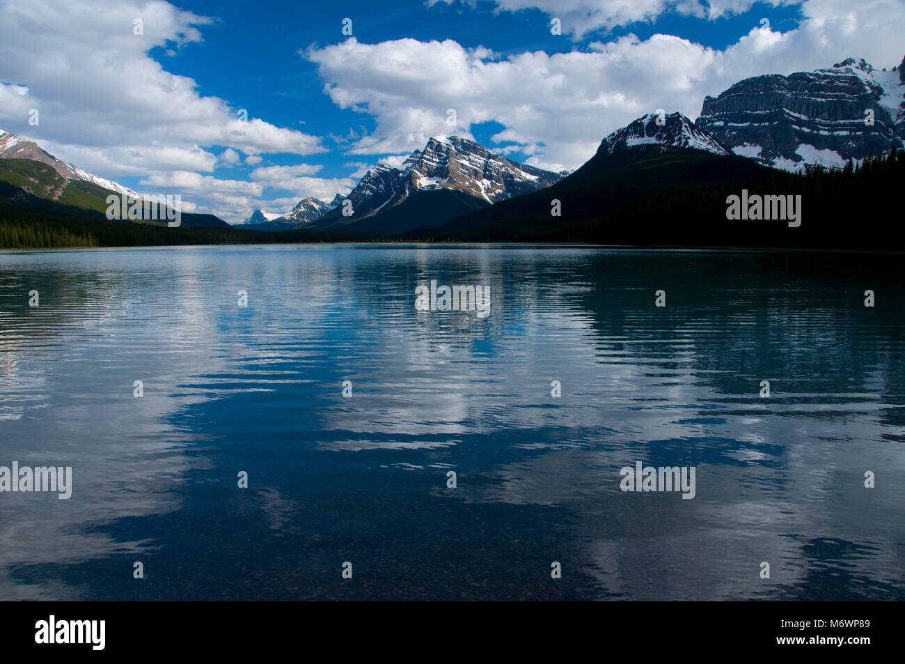 Mount Patterson with Upper Waterfowl Lake, Banff National Park, Alberta ...