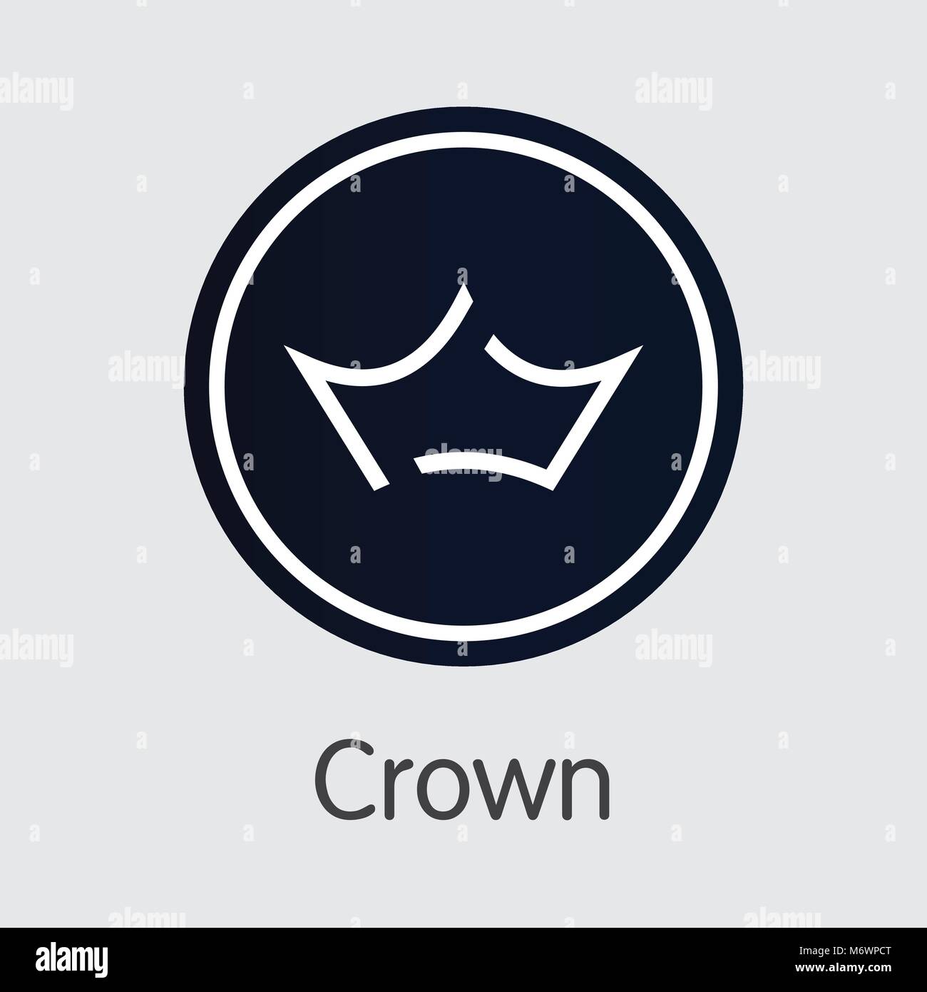 Crown - Digital Currency Pictogram Symbol Stock Vector Image & Art - Alamy