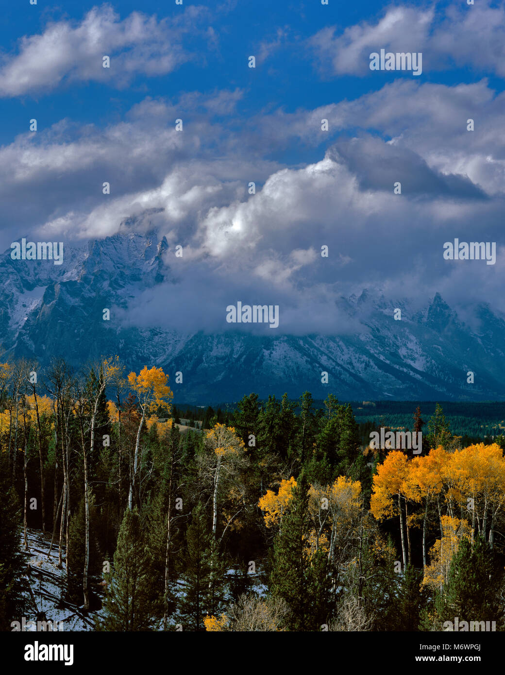 Clearing Storm, Teton Range, Grand Teton National Park, Wyoming Stock ...