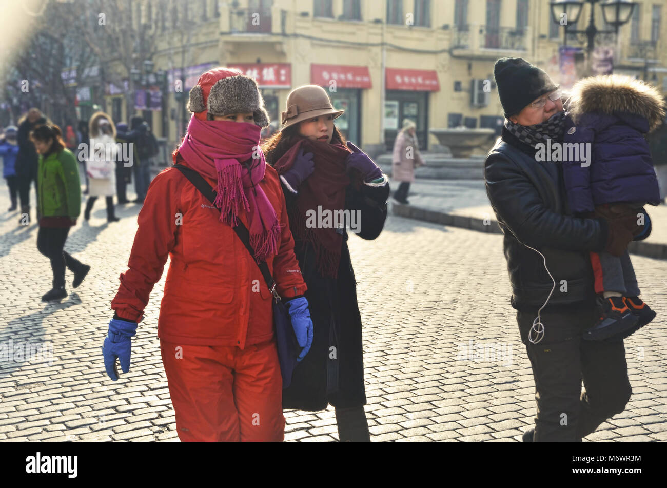 Crowd of tourist in Central Street, Harbin Stock Photo - Alamy