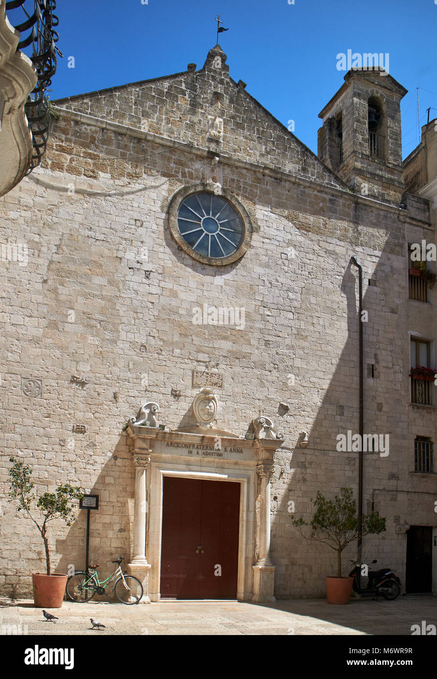 Europe, Italy, Puglia, Bari city, the old town, Saint Anna church Stock ...