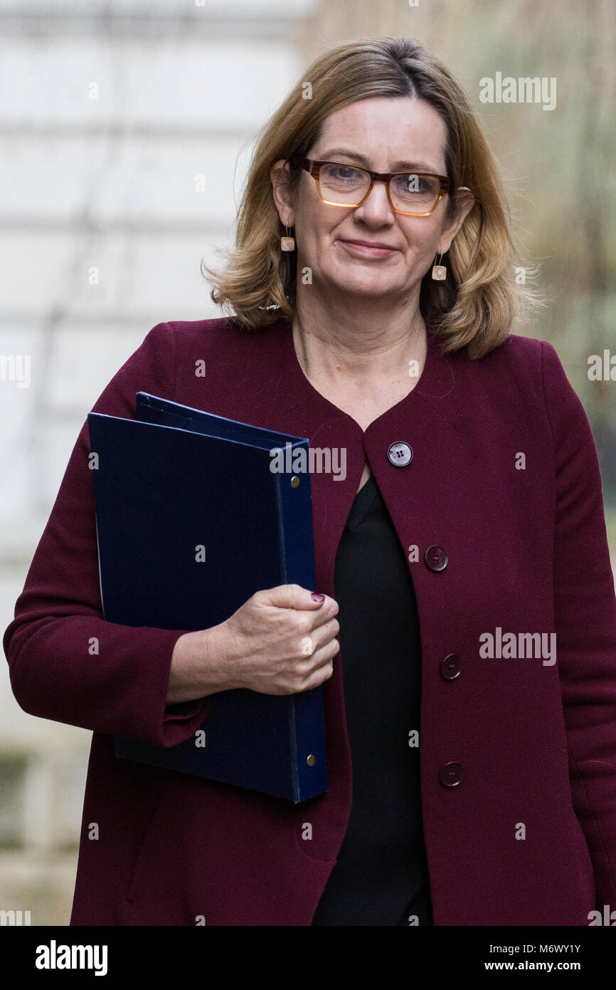 London, UK. 6th March, 2018. Amber Rudd MP, Secretary of State for the ...