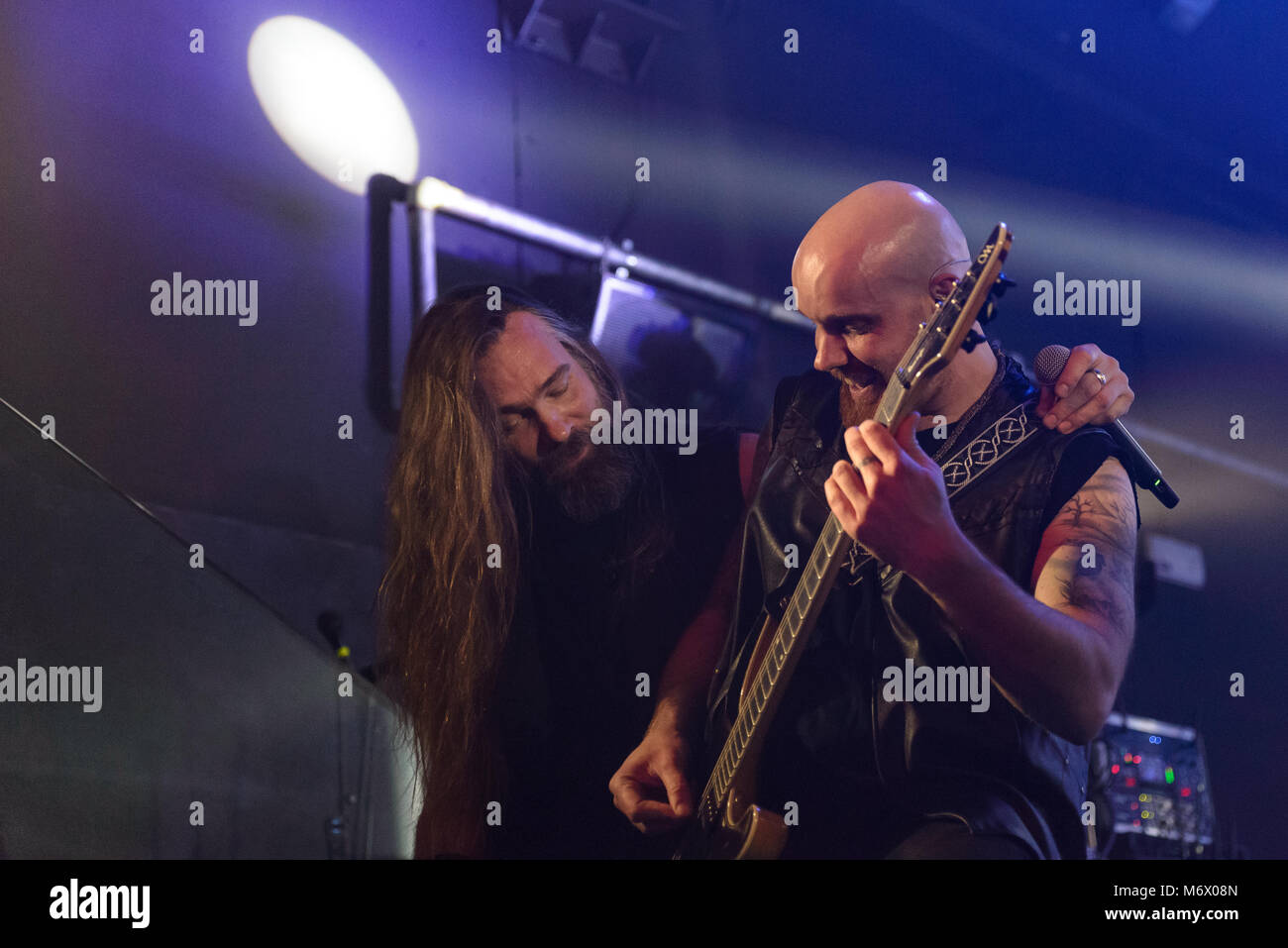 Milan, Italy. 5 March 2018. Dutch metal band Heidevolk performs at Live ...