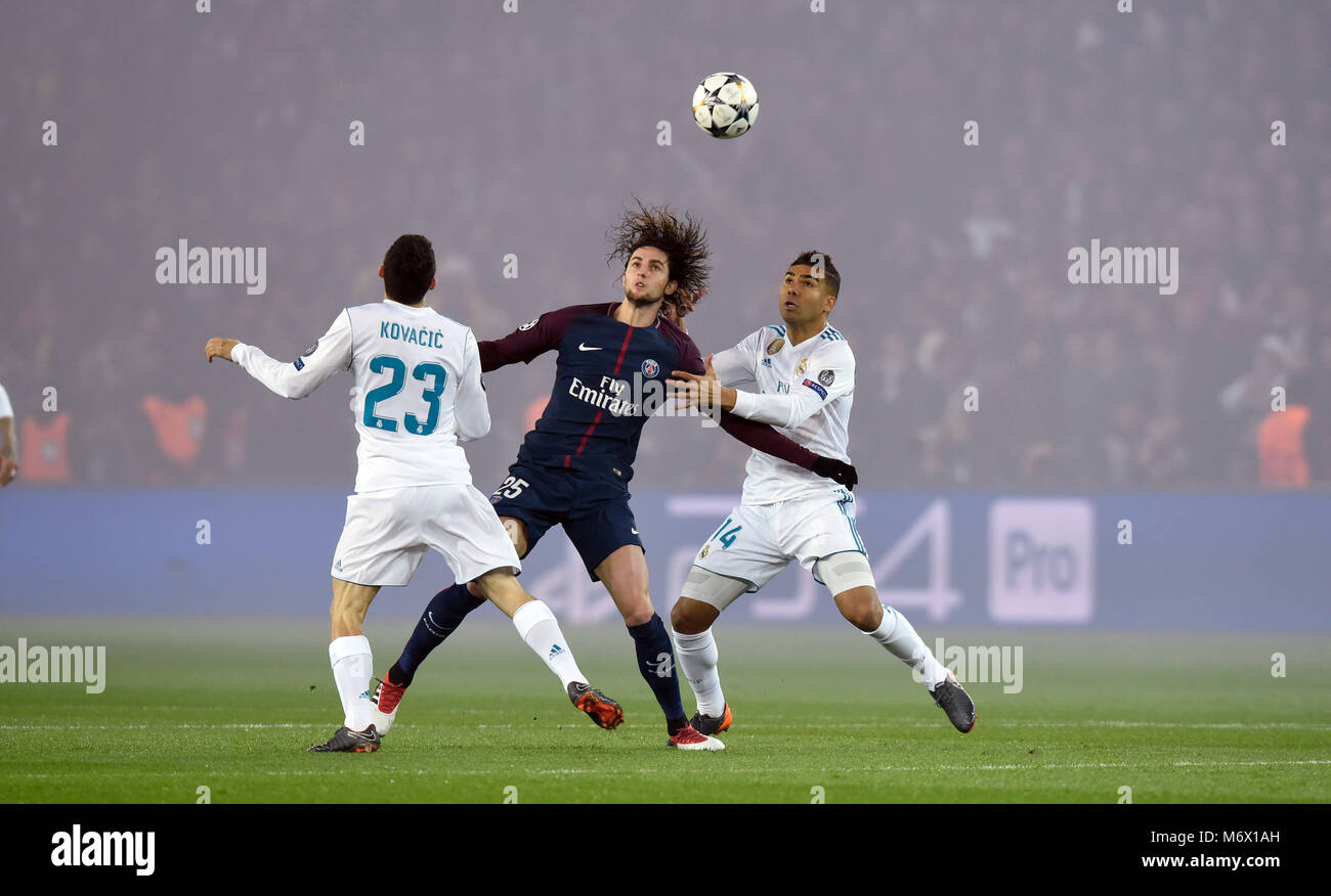 Paris, France. 6th March, 2018. UEFA Champions League fooball, 2nd leg ...