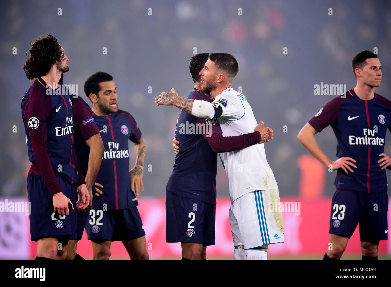 Paris, France. 6th March, 2018. UEFA Champions League fooball, 2nd leg ...