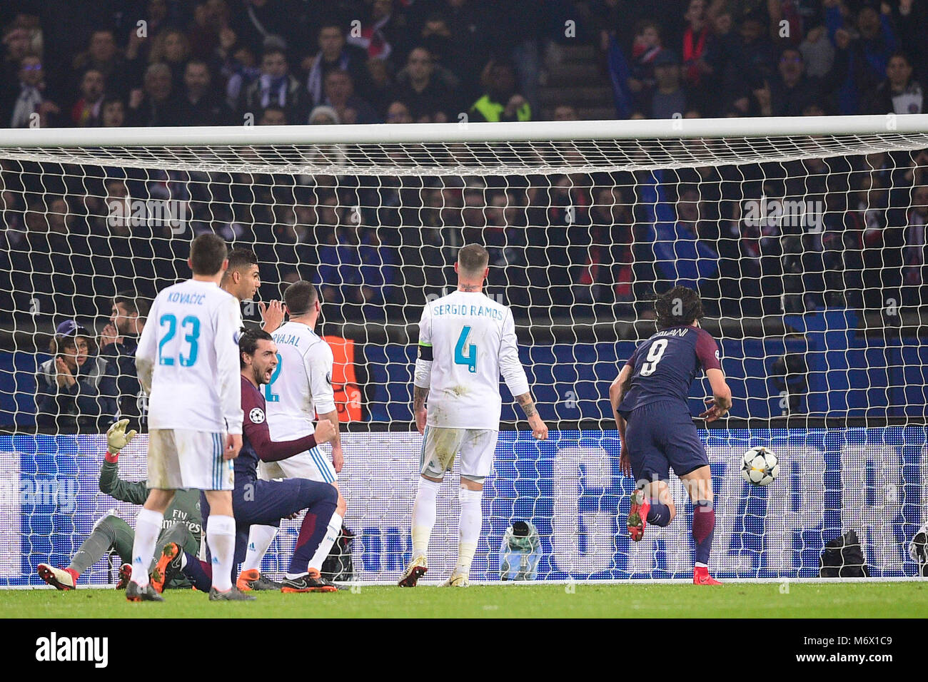 Paris, France. 6th March, 2018. UEFA Champions League fooball, 2nd leg ...