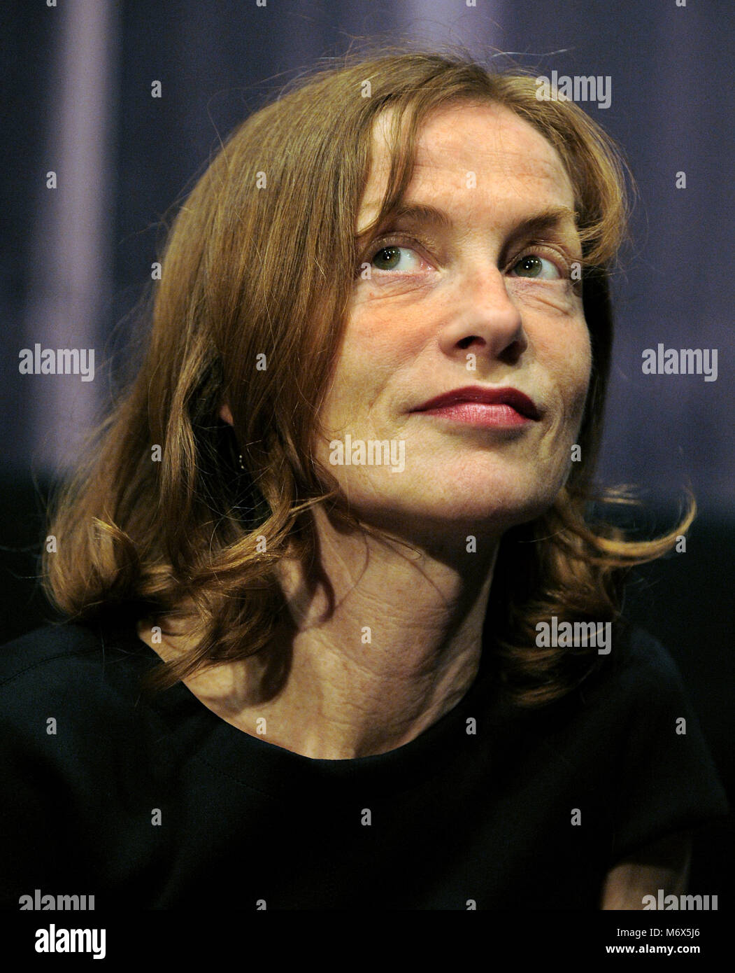 French actress Isabelle Huppert poses for photographers at the German ... French actress Isabelle Huppert poses for photographers at the German ...