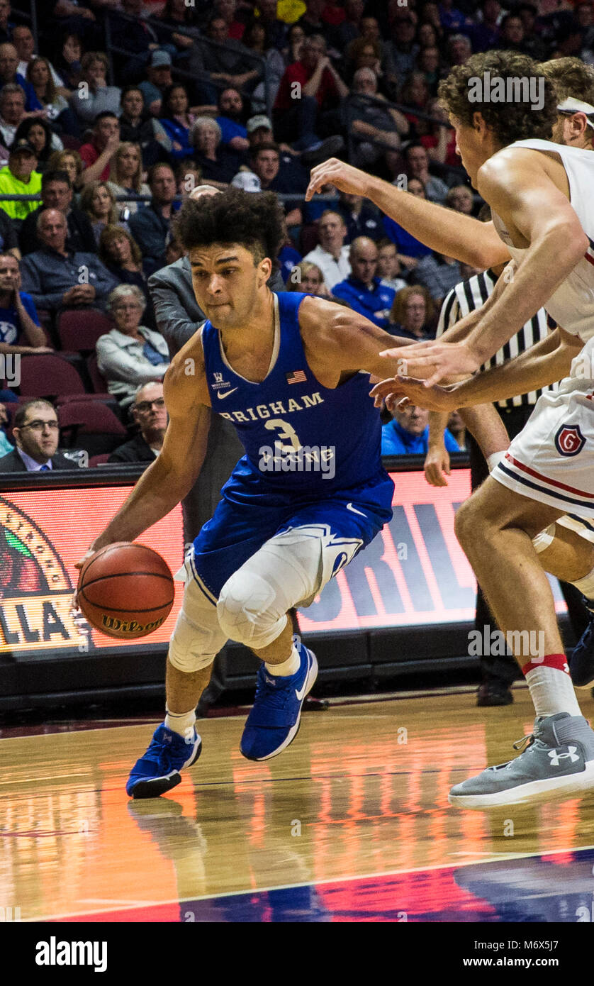 Mar 05, 2018 Las Vegas, NV, U.S.A. Brigham Young Cougars guard Elijah ...