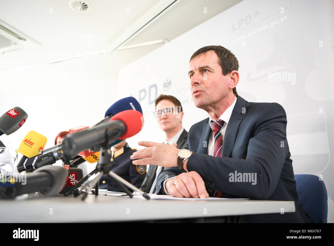 07 March 2018, Austria, Bregenz: Detective chief superintendent, Rudolf ...