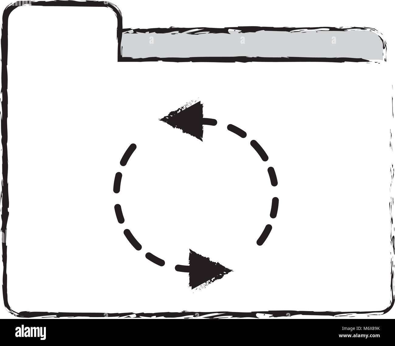 Grunge Folder File Loading Business Archive Vector Illustration Stock