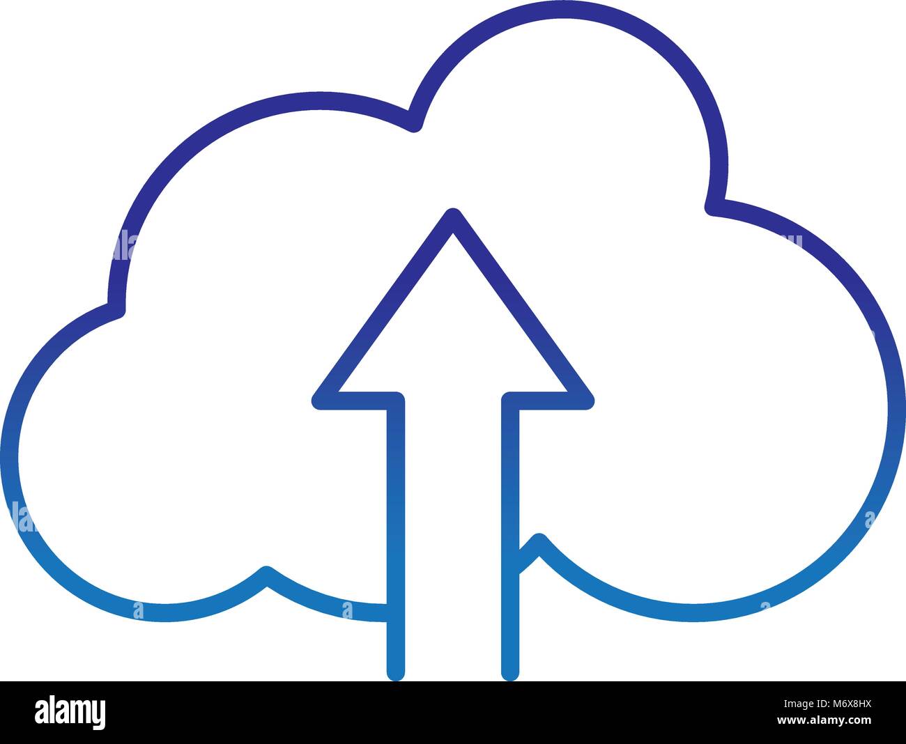 degraded line cloud data connection loading server vector illustration ...