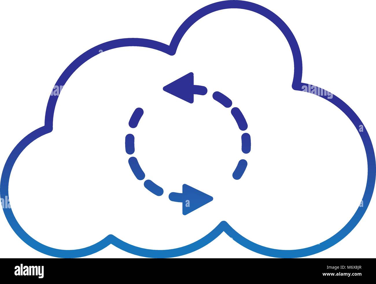 degraded line cloud data upload connection server vector illustration ...
