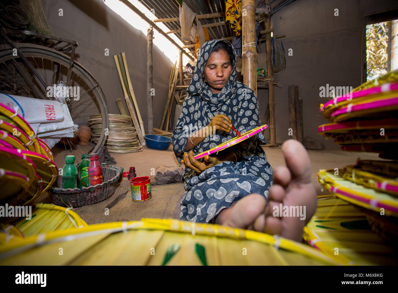 Palmyrah fan (Taal pata’r Pakha Stock Photo - Alamy