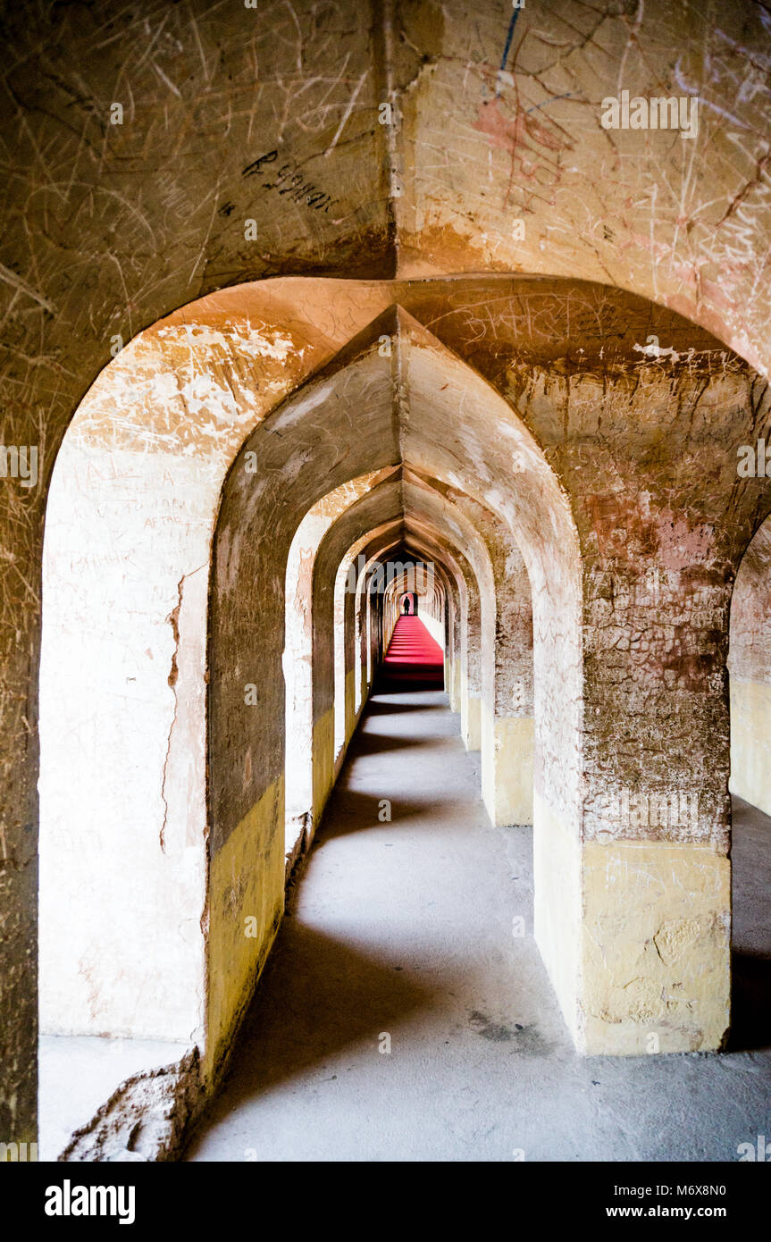 Lucknow, India - 3rd Feb 2018: Vertical shot of an old and cracking ...