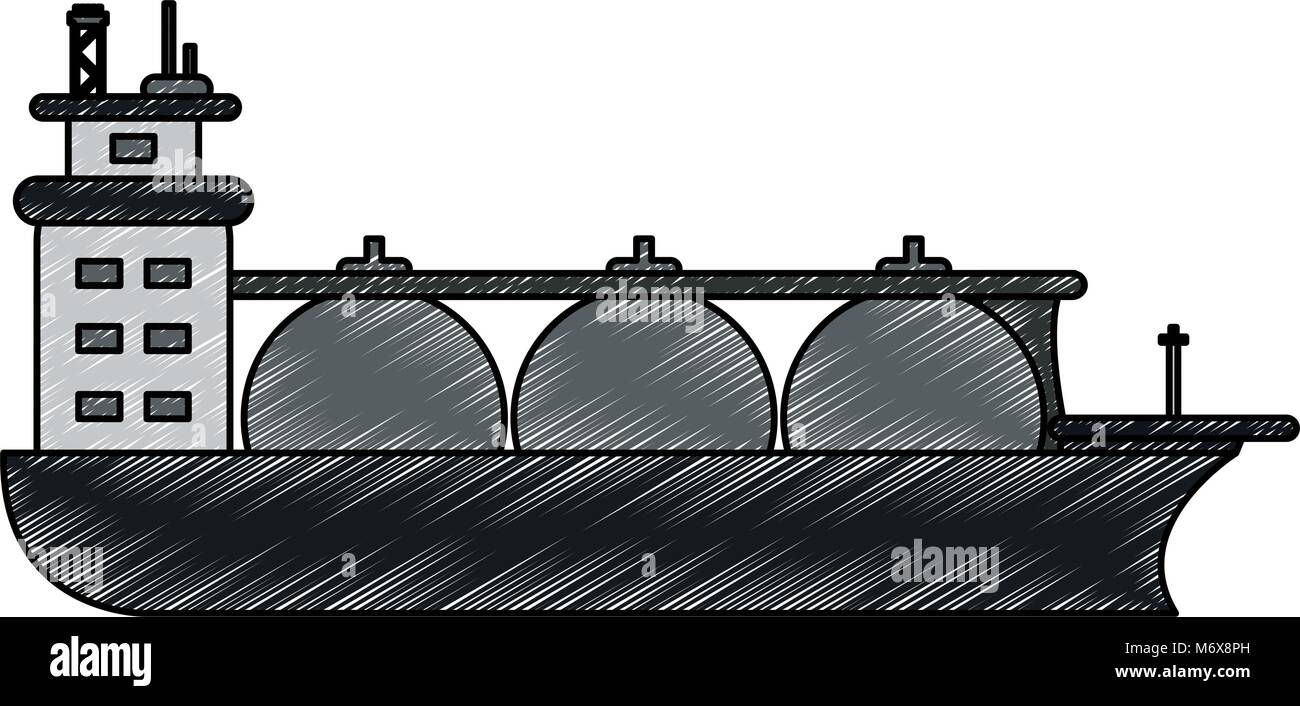 Natural gas ship vector illustration graphic design Stock Vector Image ...