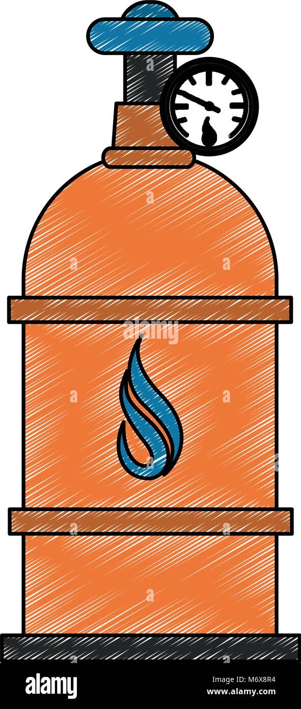 Natural gas cylinder vector illustration graphic design Stock Vector ...