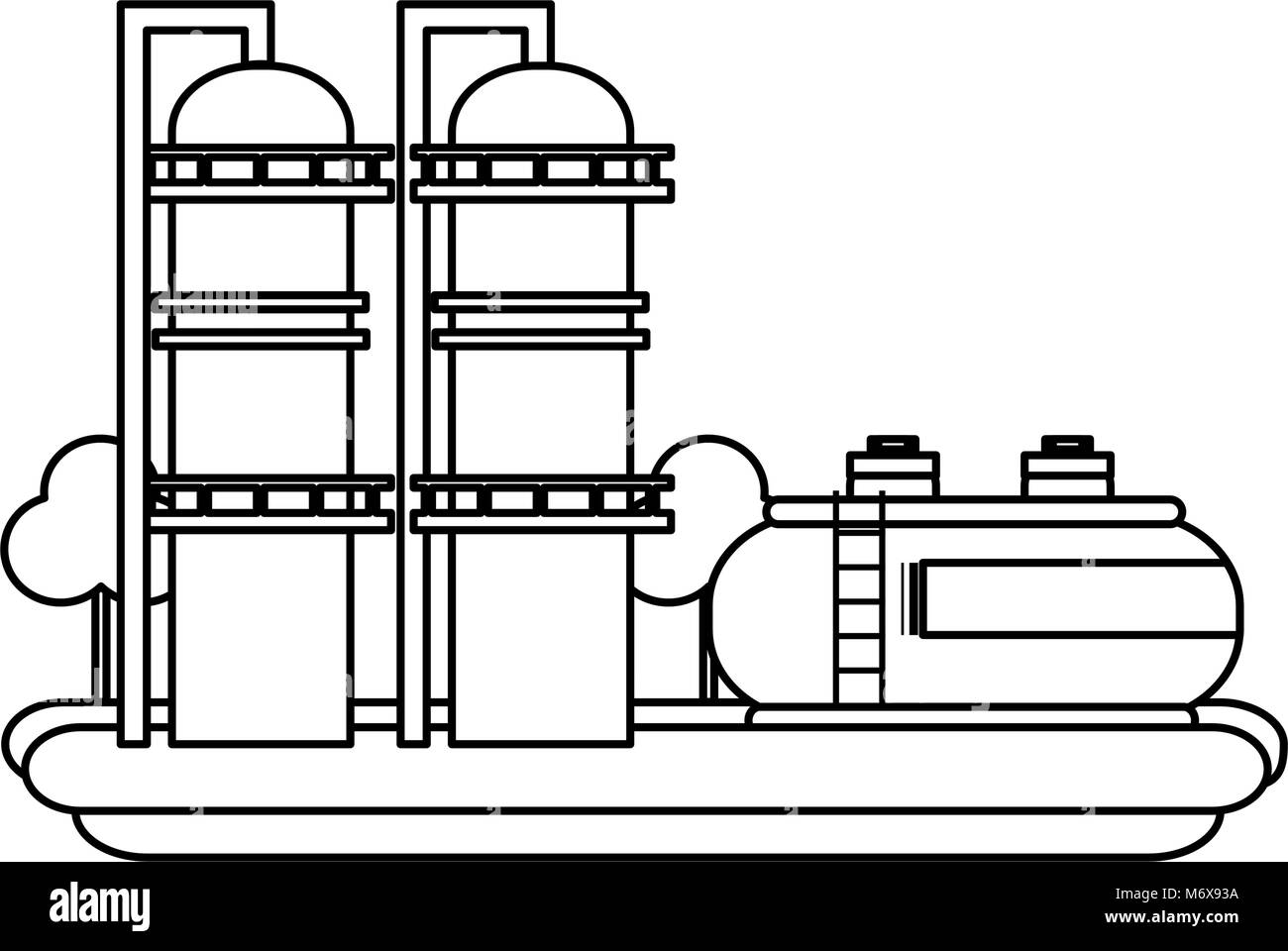 Natural gas factory vector illustration graphic design Stock Vector ...