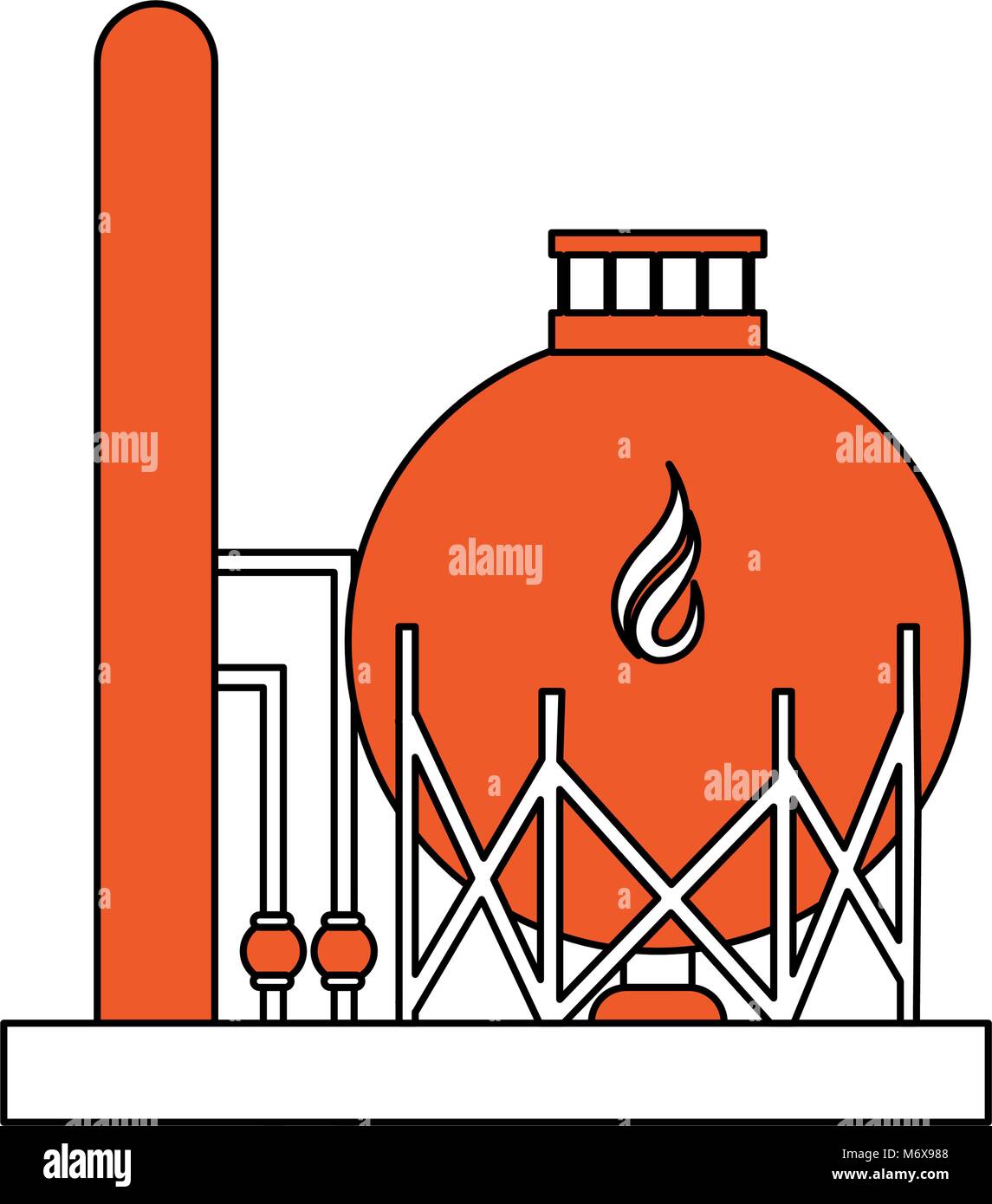 Natural gas factory vector illustration graphic design Stock Vector ...