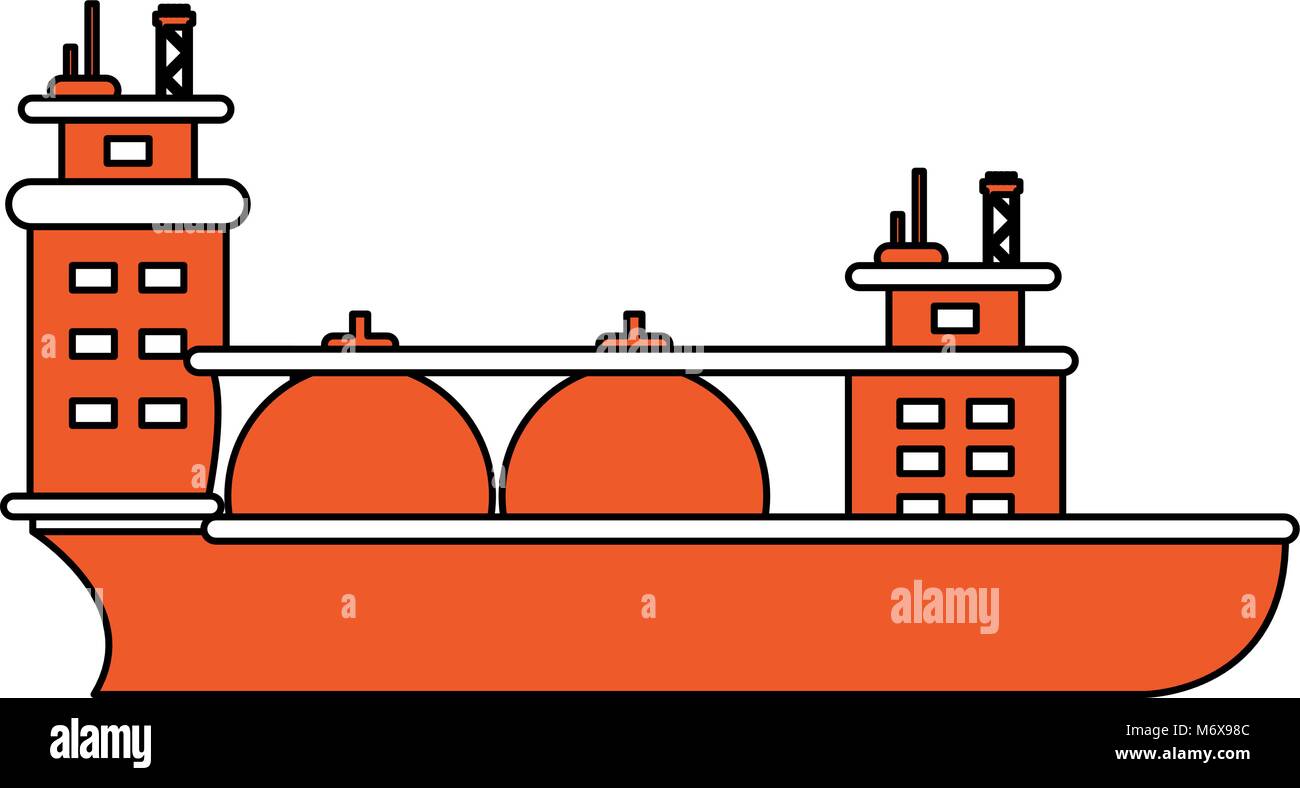 Natural gas ship vector illustration graphic design Stock Vector Image ...
